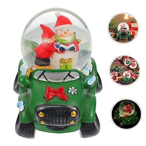 Garneck 1 PC Christmas Crystal Ball tablescape Decor adornos para mesa de Statue Decor Santa Snow Globe Christmas Decorations Snow Globes Christmas Water Globe Lanterns Water