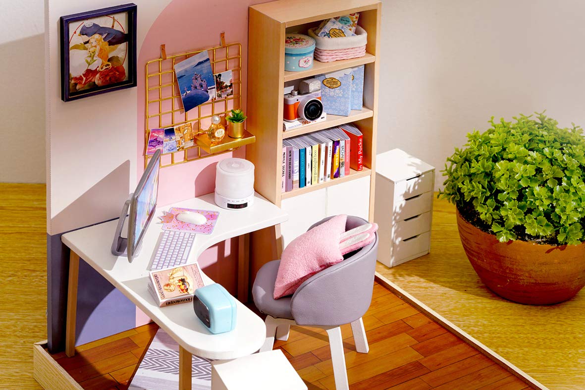 Flever Dollhouse Miniature DIY House Kit Creative Room with Furniture for Romantic Artwork Gift (World of Creativity)