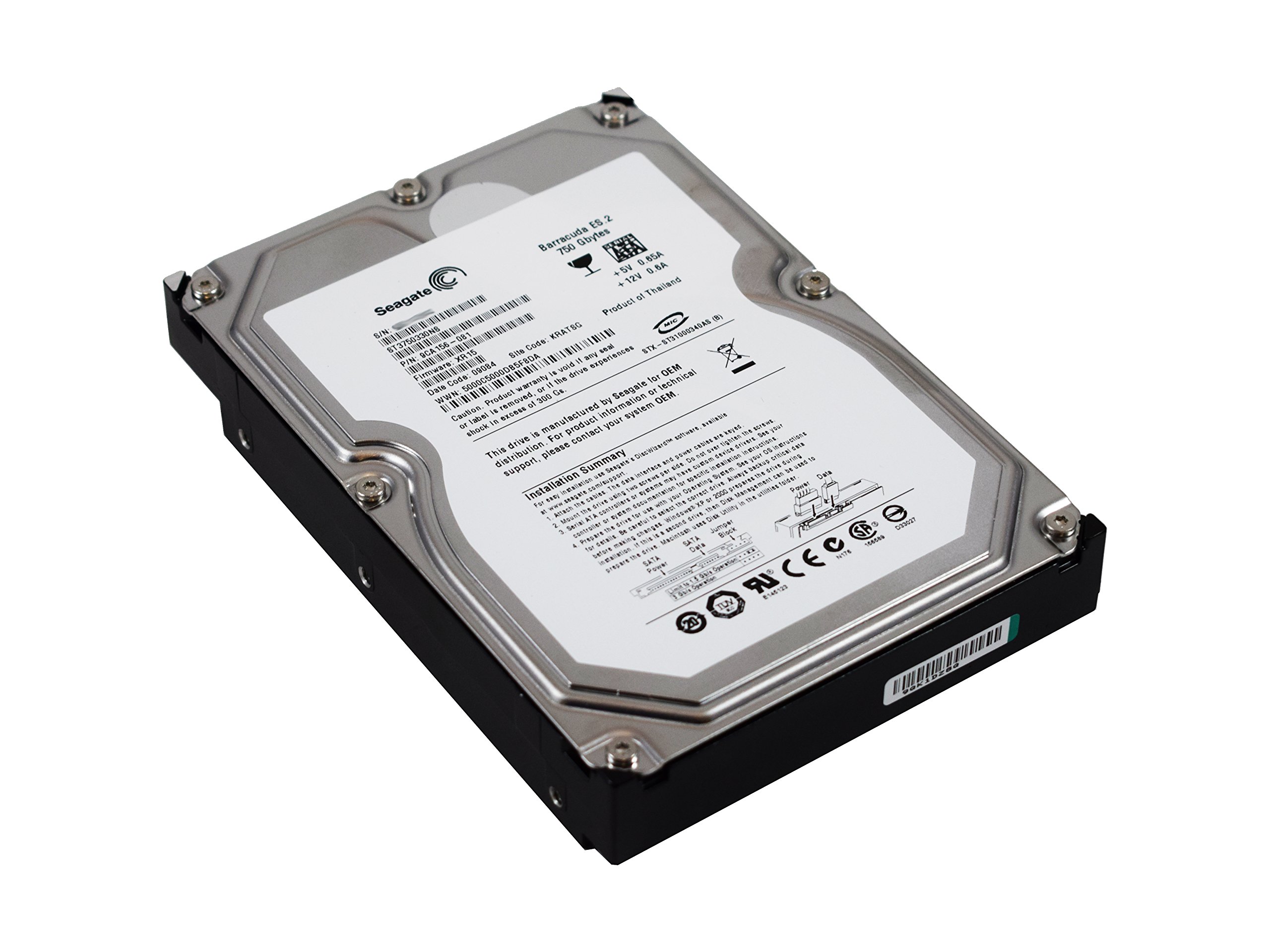 Seagate Barracuda ES 750 GB 7200RPM SATA 3Gb/s 32 MB Cache 3.5 Inch Internal Hard Drive ST3750330NS-Bare Drive