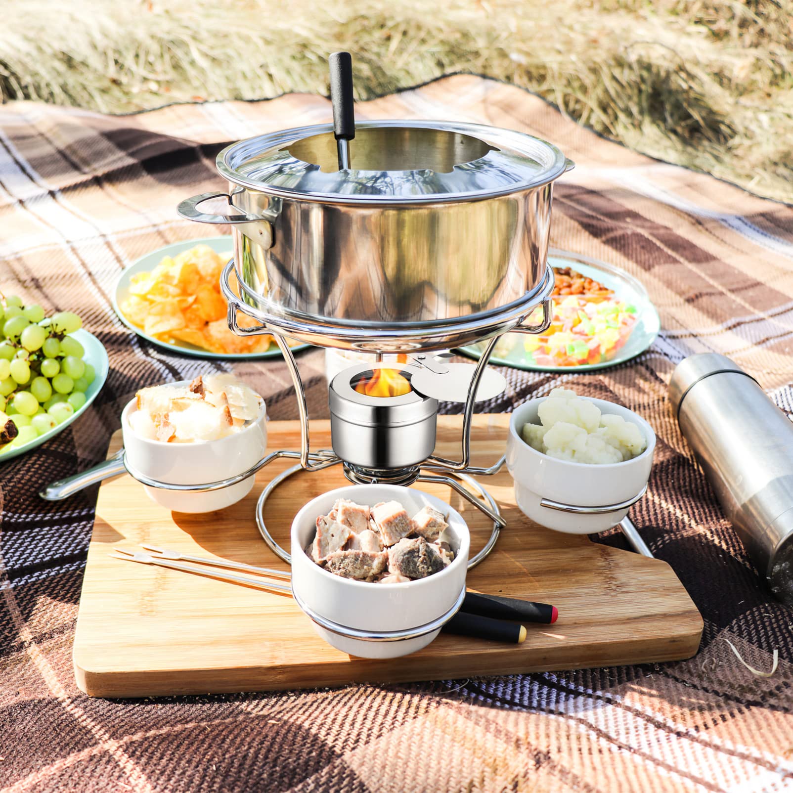Cabilock 8 Pcs Fuel Holder Can Cover Chafing Chafer Heat Fuel Can Mini Stoves Buffet Server Warming Trays for Buffets Stereo Cans Fuel Cans Utensil Holder Alcohol Stove Suite Food