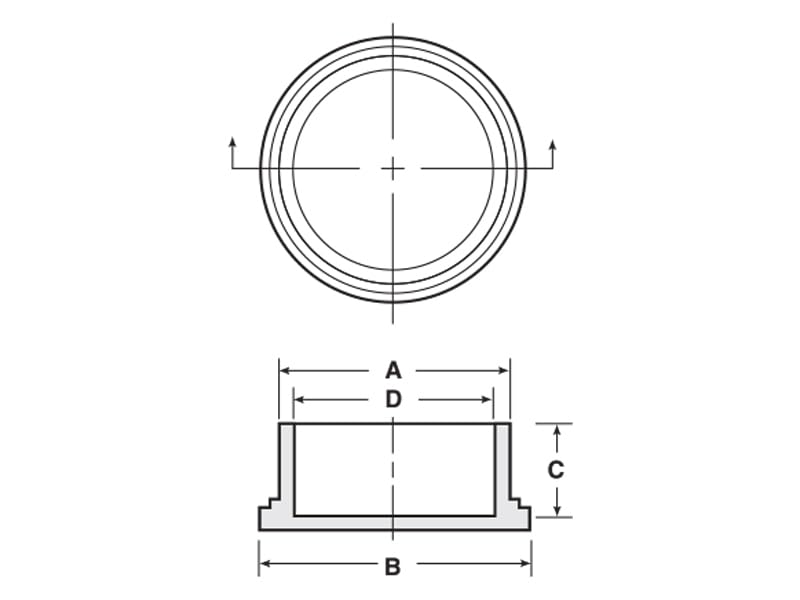 Caplugs EP-28 EP Series – Plastic Plug for Threaded Connectors, 8 Pack, Yellow LD-PE, Nominal Thread Size 1-3/4"-18 Flanged, Dust & Impact Protection, Fit Smooth Cylindrical Surfaces, Easy Removal