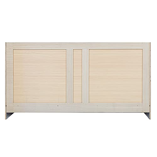 Design House Brookings 60 Inch Bathroom Vanity, Ready to Assemble, Modern Birch, 599019-MBH
