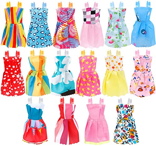 Doll Clothes for Barbie Dresses Gown with Shoes Outfit Set for Xmas Birthday Gift(69 Pack)