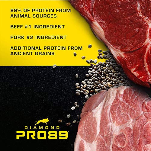 Diamond Pro89 Beef, Pork and Ancient Grains Dry Dog Food Formula with High Protein, Probiotics, and Premium Ingredients