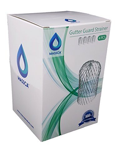 Gutter Guard 3 Inch Expand Aluminum Filter Strainer. Stops Blockage Leaves Debris. Pack of 4. by Massca (Aluminum 3 inch)