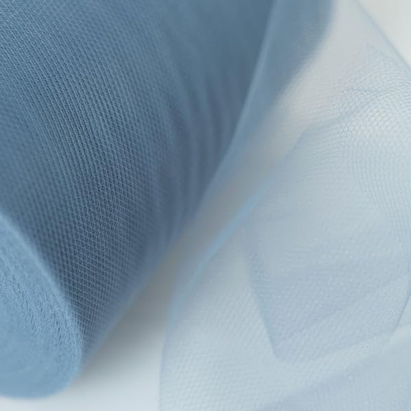 Efavormart 6" x 300 feet Wedding Tulle Roll for Party Decorations Banquet Event Sewing DIY Crafts Fabrics Sewing - Dusty Blue