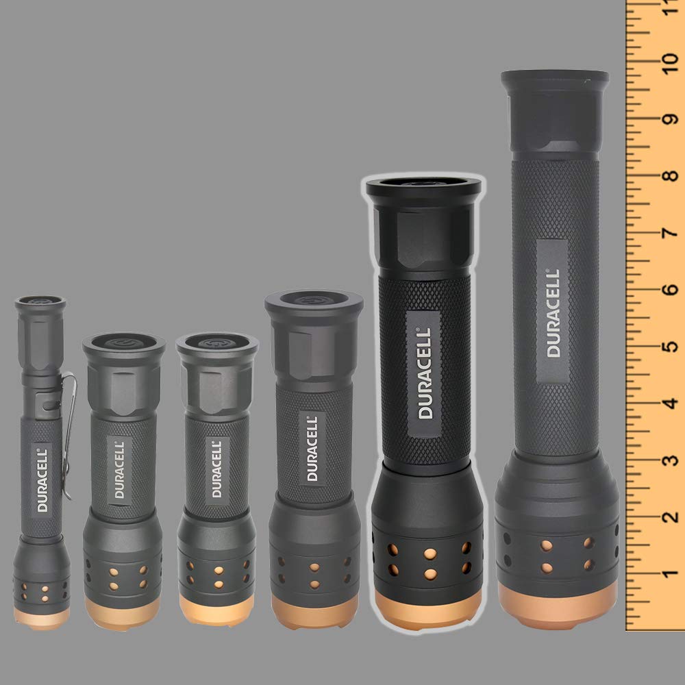 DURACELL 1,000 Lumen Aluminum Focusing Flashlight for Everyday Use - Ultra-Light and Easy to Carry Design with 3 Modes and 3-C Batteries Included. Great for in-Door & Out-Door Use