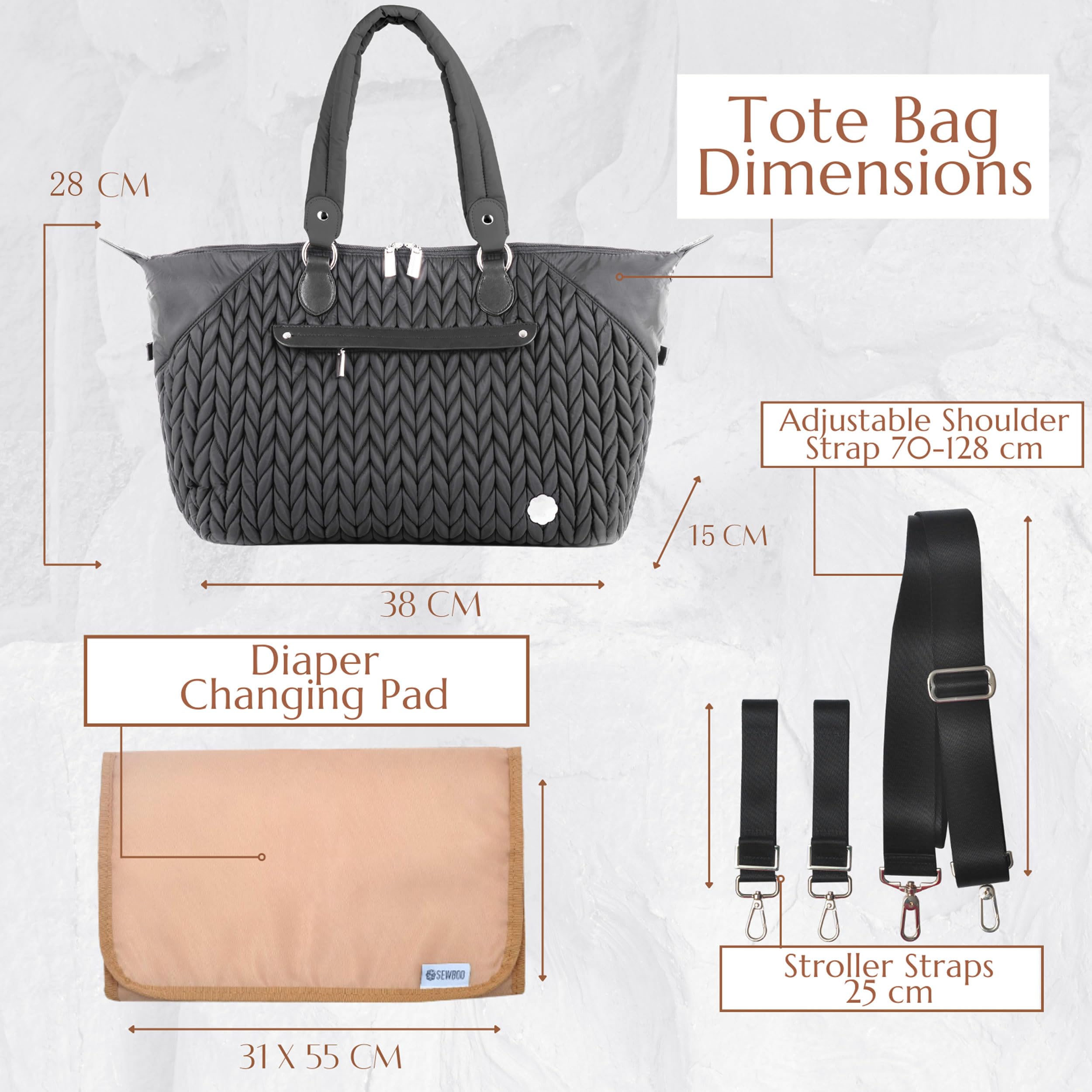 Diaper Bag Tote Baby Nappy Changing Bag Multifunction Large Baby Travel Handbag for Mom (Olive)
