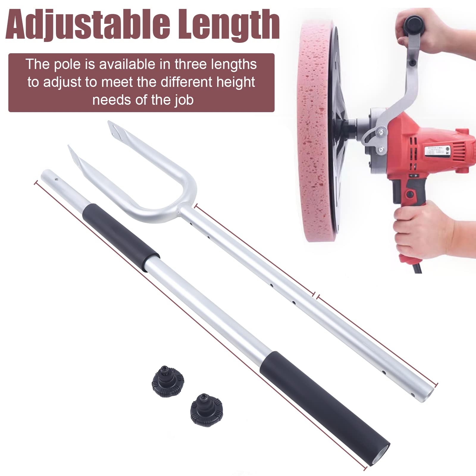 Electric Concrete Trowel Machine Wall Smoothing Polishing Machine with Extension Rod 110V Multi-function Sander Grinder Wall Plasterer Copper Motor 850W