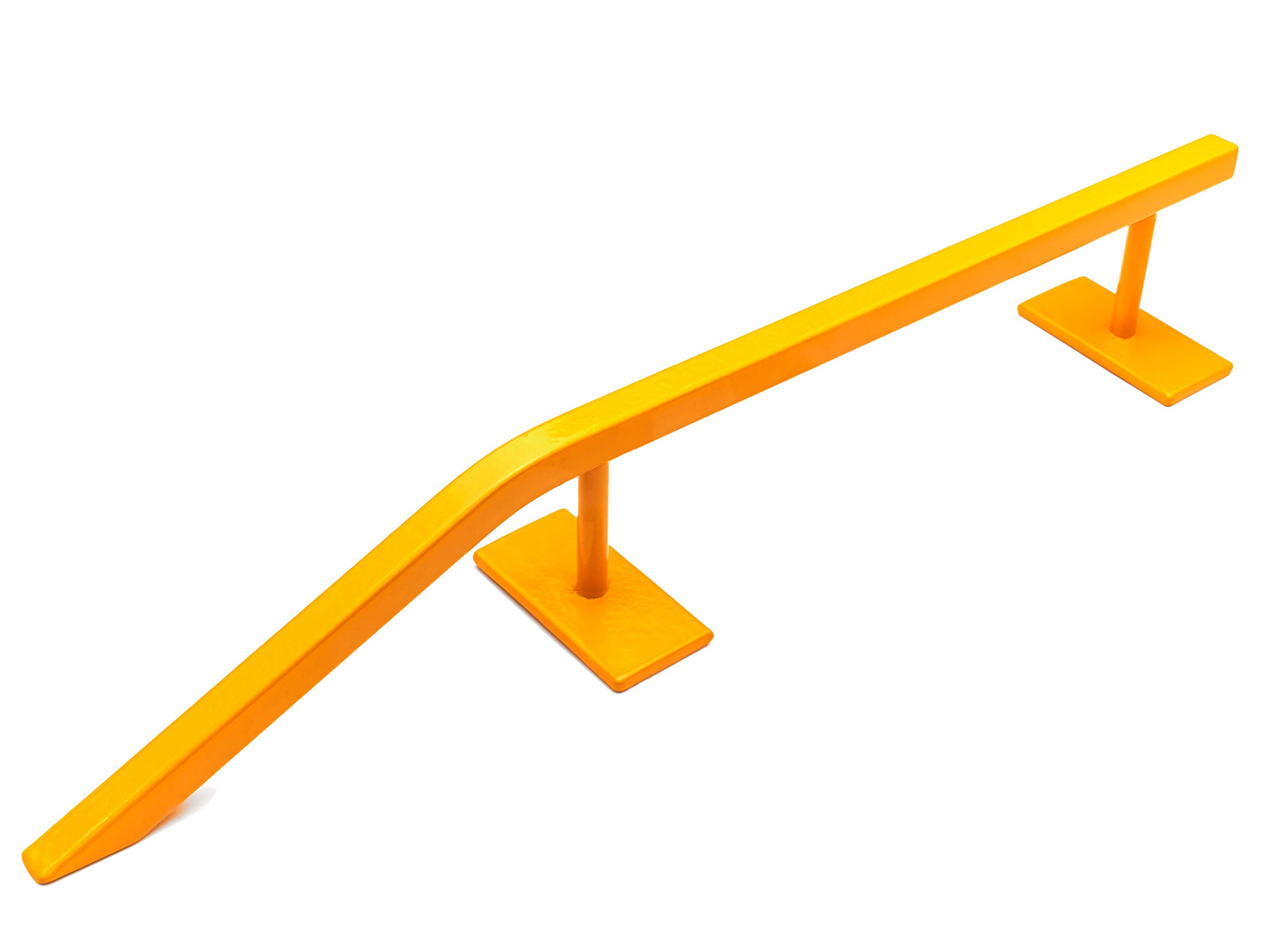 FLVFF Fingerboard Rail Pole Jam to Flat Grind Metal Rail Made of Solid Steel Ramp and Skate Parks (R5) (Yellow)