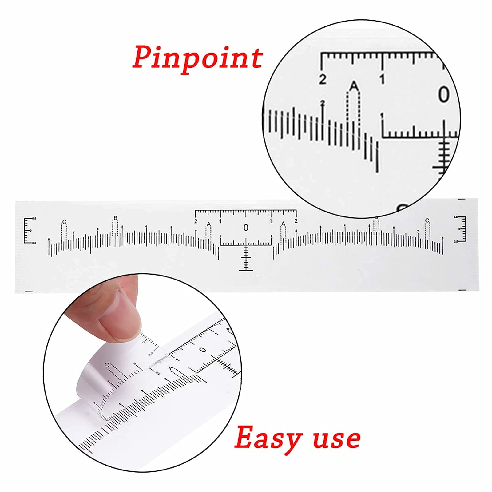 Skymore Eyebrow Ruler, 100Pcs Eyebrow Stencil Microblading Ruler, Disposable Eyebrow Template Eyebrow Ruler Sticker, Eyebrow Shape Kit for Microblading Supplies, 3 Minutes Makeup Tools For Eyebrow