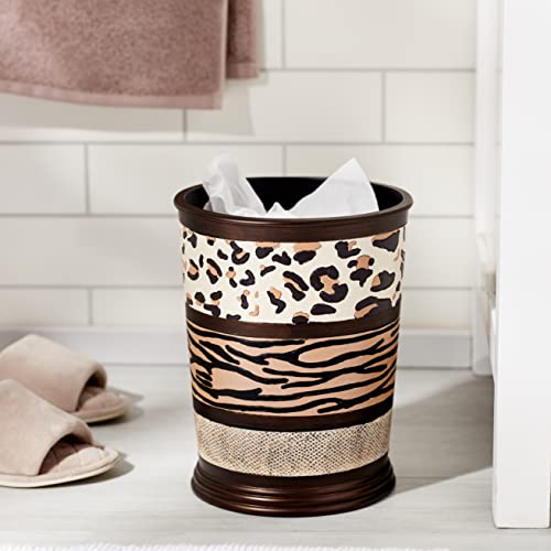 Popular Bath Waste Basket, Jezella Collection, Animal Print
