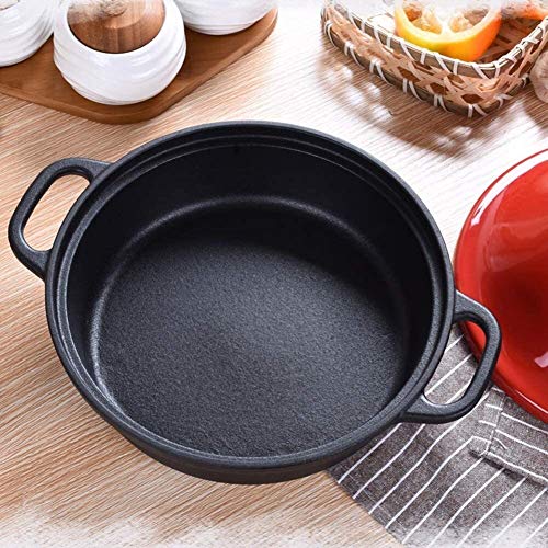 Casserole Dish ZYF Cast Iron Tagine Pot 20Cm, Tajine Cooking Pot with Enameled Cast Iron Base and Cone-Shaped Lid Lead Free Stew Casserole Slow Cooker,Red