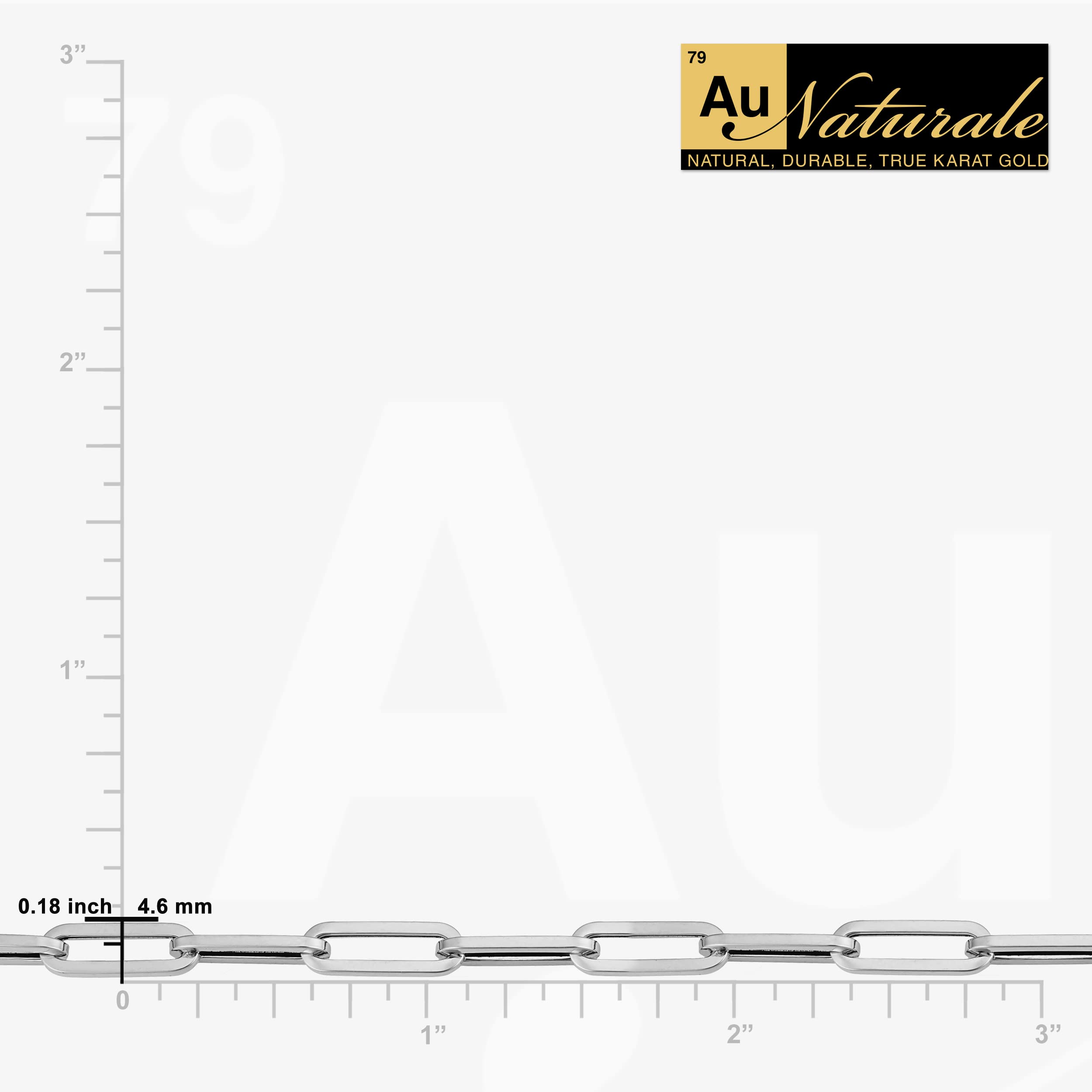 Au Naturale 14k Yellow Gold Capsule Paperclip Link Chain Necklace (4.6 mm, 18 inch)