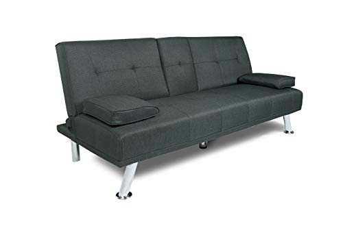 ERYE Modern Futon Sofa Loveseat Convertible Sleeper Couch Bed for Small Space Apartment Office Living Room Furniture Sets,Tufted Upholstered Love Seat