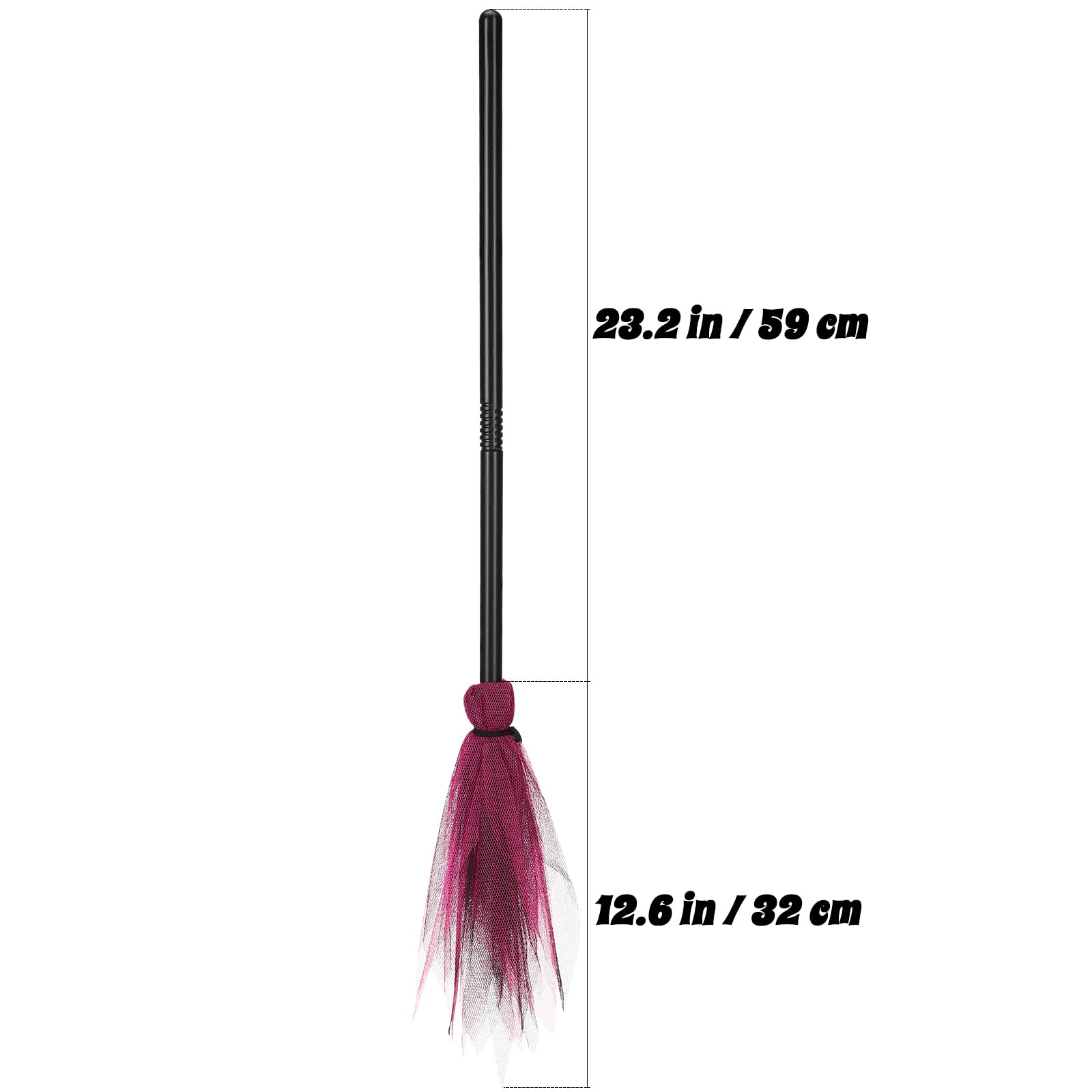 DOITOOL Halloween Witch Broom Kids Witch Broomstick Props Plastic Witches Broom Halloween Decor Witches Broomstick Halloween Witch Decoration Props Witch Costume Accessories