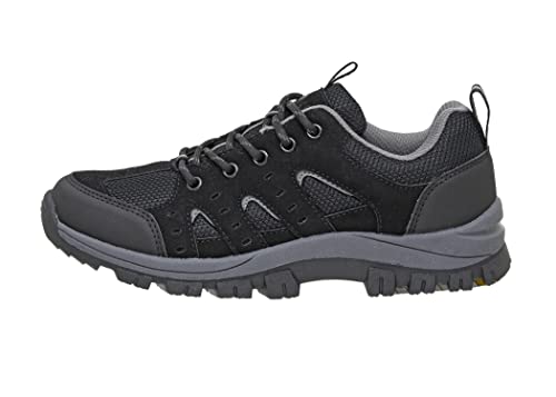 CUSHIONAIRE Women's Brig low top hiking boot, Black M 9