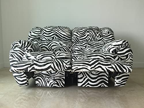FABRICS FOREVER – Contemporary Faux Leather Collection - Zebra Black White Vinyl Fabric Material Faux Leather Sheets for DIY, Crafts…
