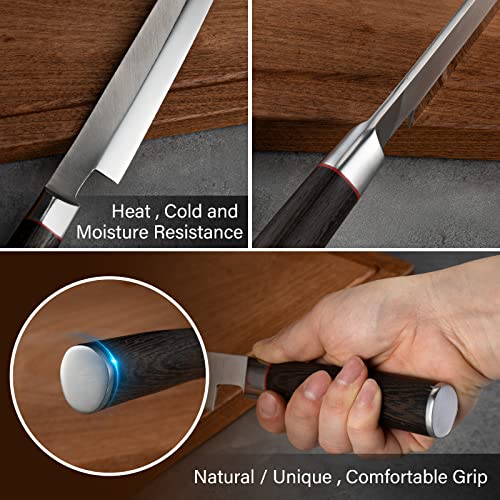 CHUYIREN Sushi Knife Sashimi Knife- 9.5 inch(240mm) 2PK, Wooden Handle And Wenge Wood Handle