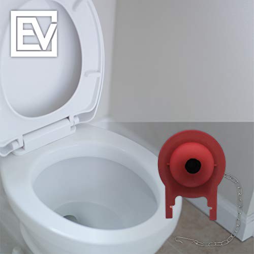 Essential Values 3-Inch Toto Toilet Flapper Replacement - Rubber Toilet Tank Flapper with Chain and Hook, Aftermarket Toilet Flapper for G-Max, Thu499s, Thu331s, Thu175s & 2021bp Toto Toilet Models