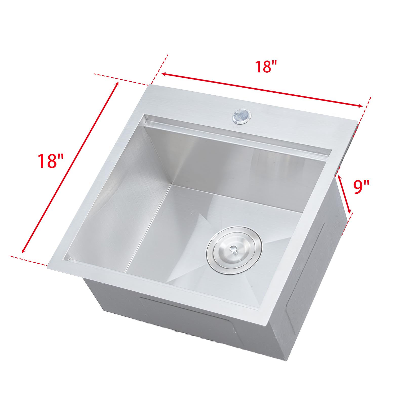 Black Farmhouse Sink, Stainless Steel Apron-Front Farm Sink, Single Bowl 33 Inch Farmhouse Kitchen Sink Workstation With Accessories