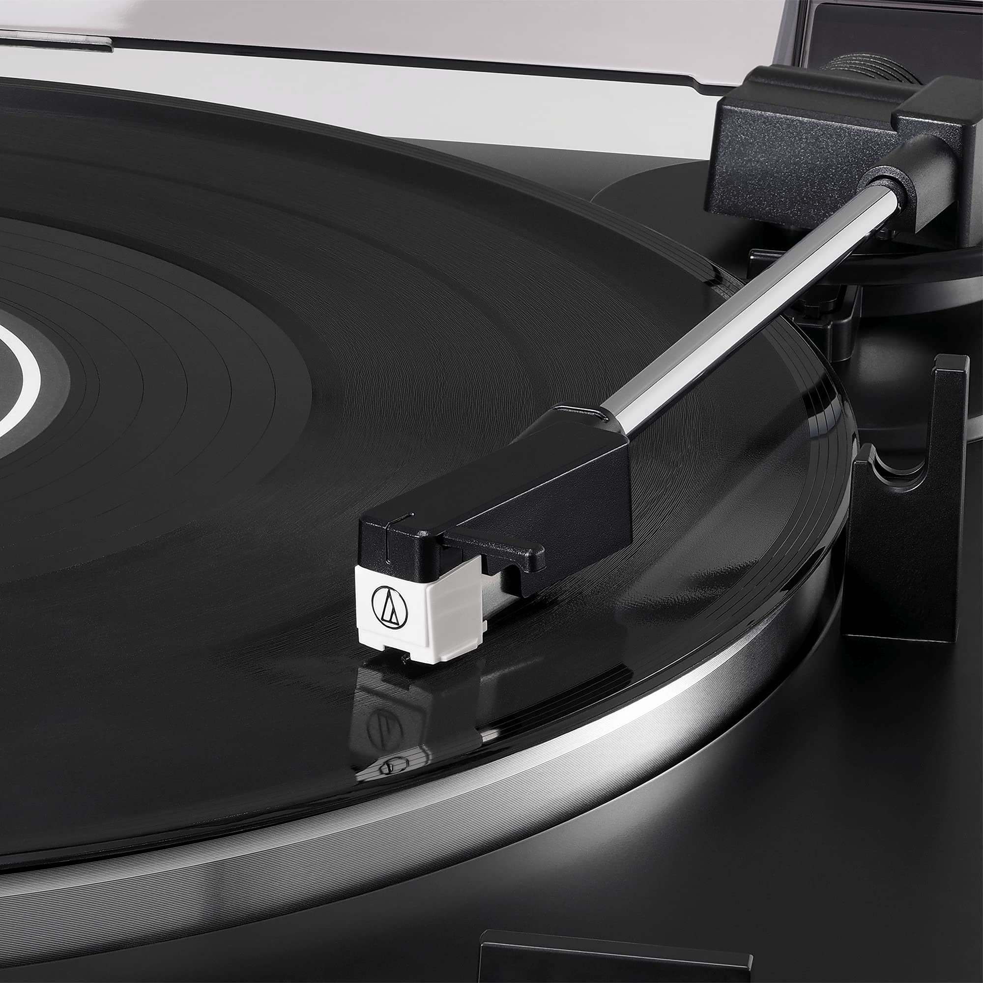 Audio Technica AT-LP60X-GM Fully Automatic Belt-Drive Stereo Turntable, Gunmetal/Black, Hi-Fi, 2 Speed Bundle with Blucoil Vinyl Cleaning Kit, LP Inner Sleeve, and 12" Turntable Slipmat