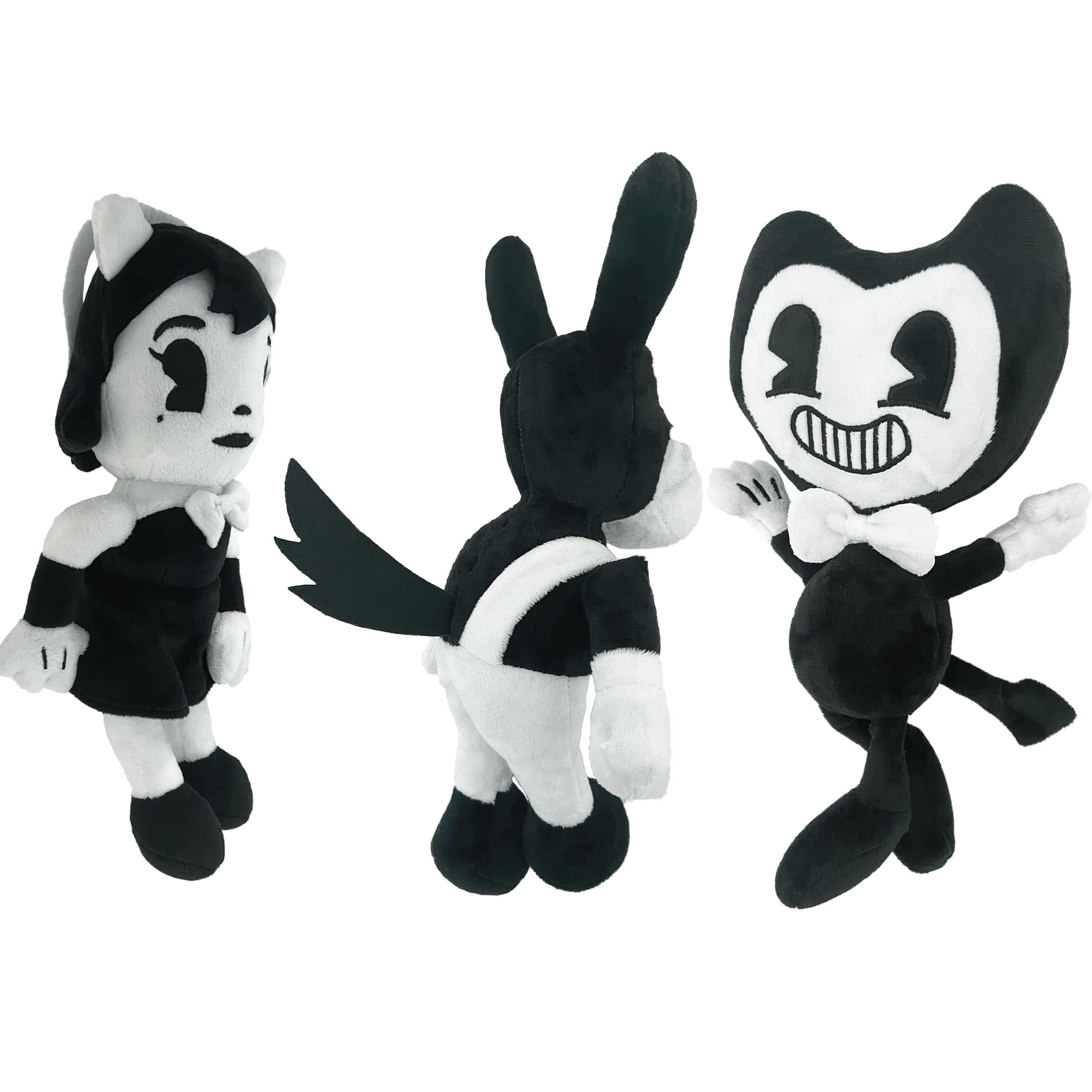 Bendy Plush Toy, 3PCS Bendy and The Ink Machine Plushies, Cute Game Horror Plush Soft Stuffed Animals Plush Toys for Kids and Game Fans