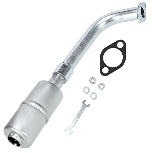 GREHUA Upgrade Header Exhaust Pipe Muffler Kit for Predator 79cc 3.0HP 98cc Coleman Powersport CT100U trail 100 CC100X CK100 SK100 Go Kart Engine Mini Bike Motor Performance Parts