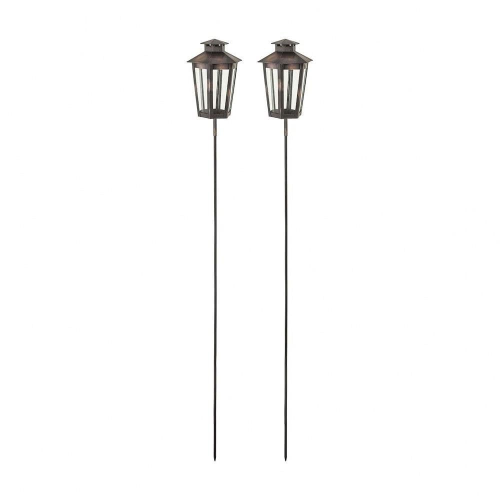 Elk Lighting 951626/S2 Garden Steak, Clear, French Antique Copper