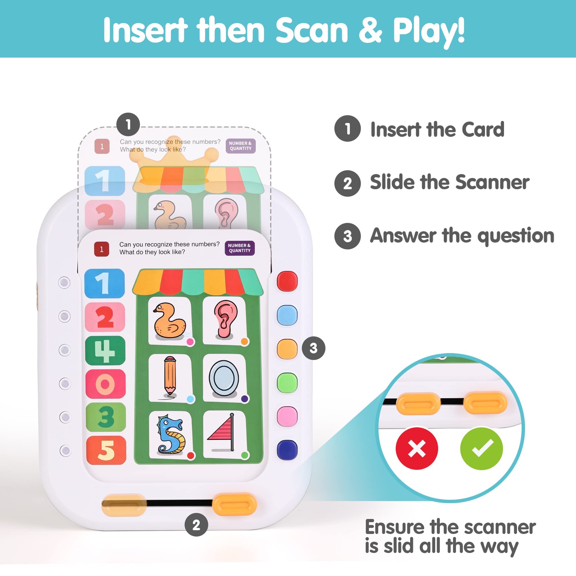 iPlay, iLearn Kids Electronic Interactive Learning Educational Toy, Preschool Learning for Kindergarten Homeschool Classroom Elementary School, Logic Thinking Cards for 4 5 6 7 8 Year Old Boys Girls