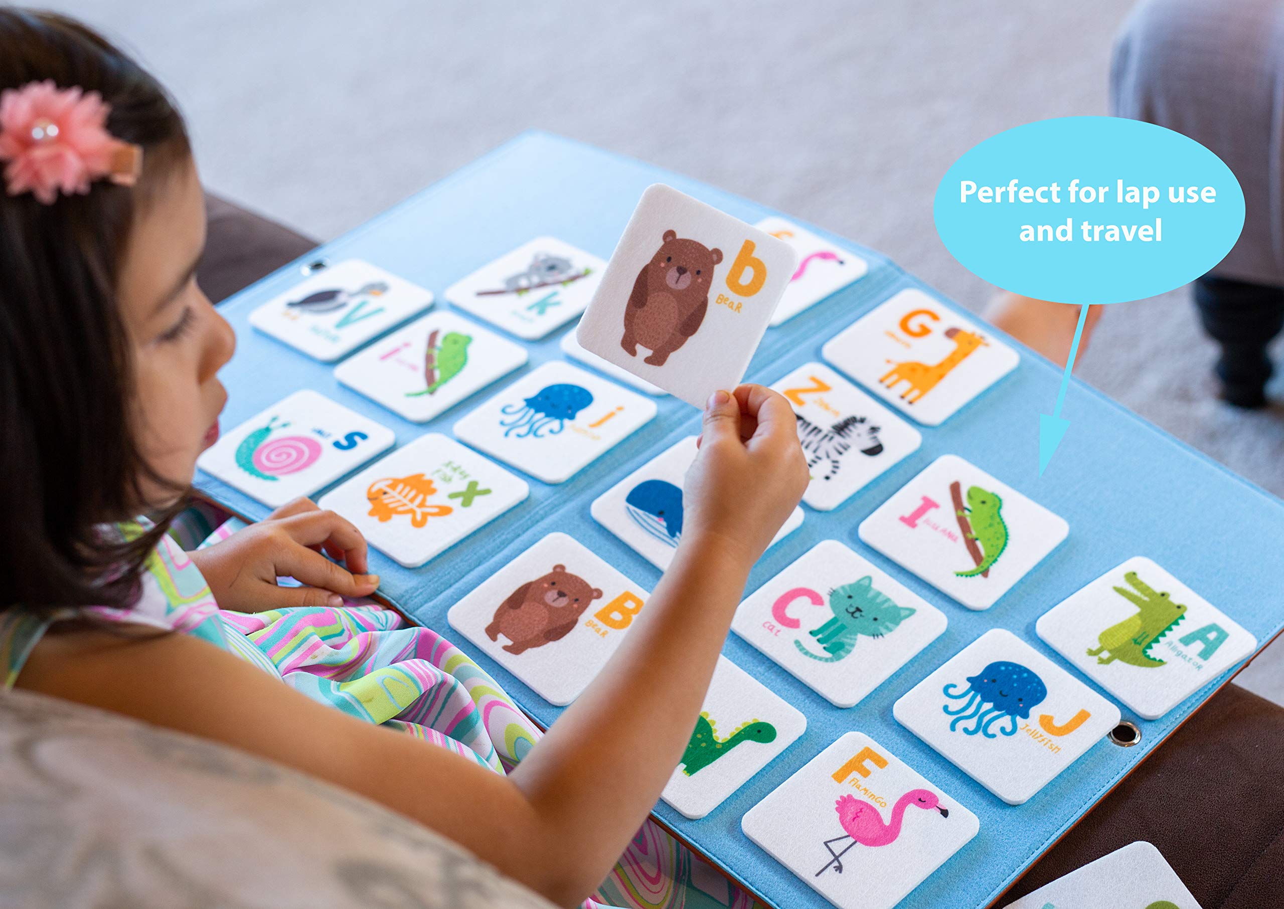 Foldable Felt Flannel Board - Quiet Book | 14 x 23" Freestanding Felt Board for Toddlers and Felt Story Sets | Story Board For Kids Playtime | Use For Preschool Classroom and Homeschooling