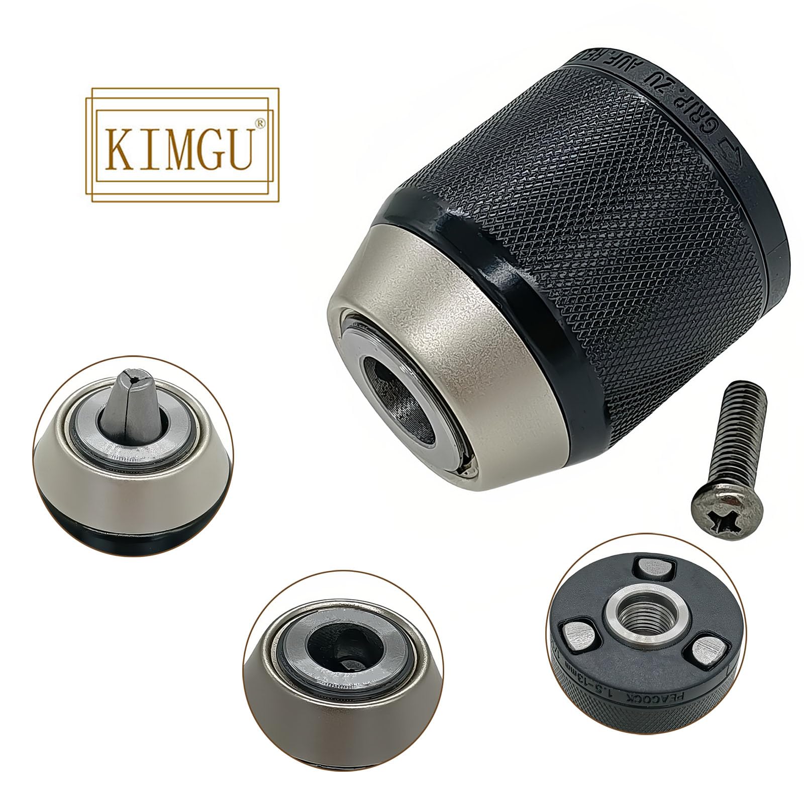 N242399 766015-4 763252-1 763248-2 Chuck Keyless 2-13mm 1/2-20UNF Replacement for DeWALT BOSCH MAKITA HITACHI Ryobi BIT