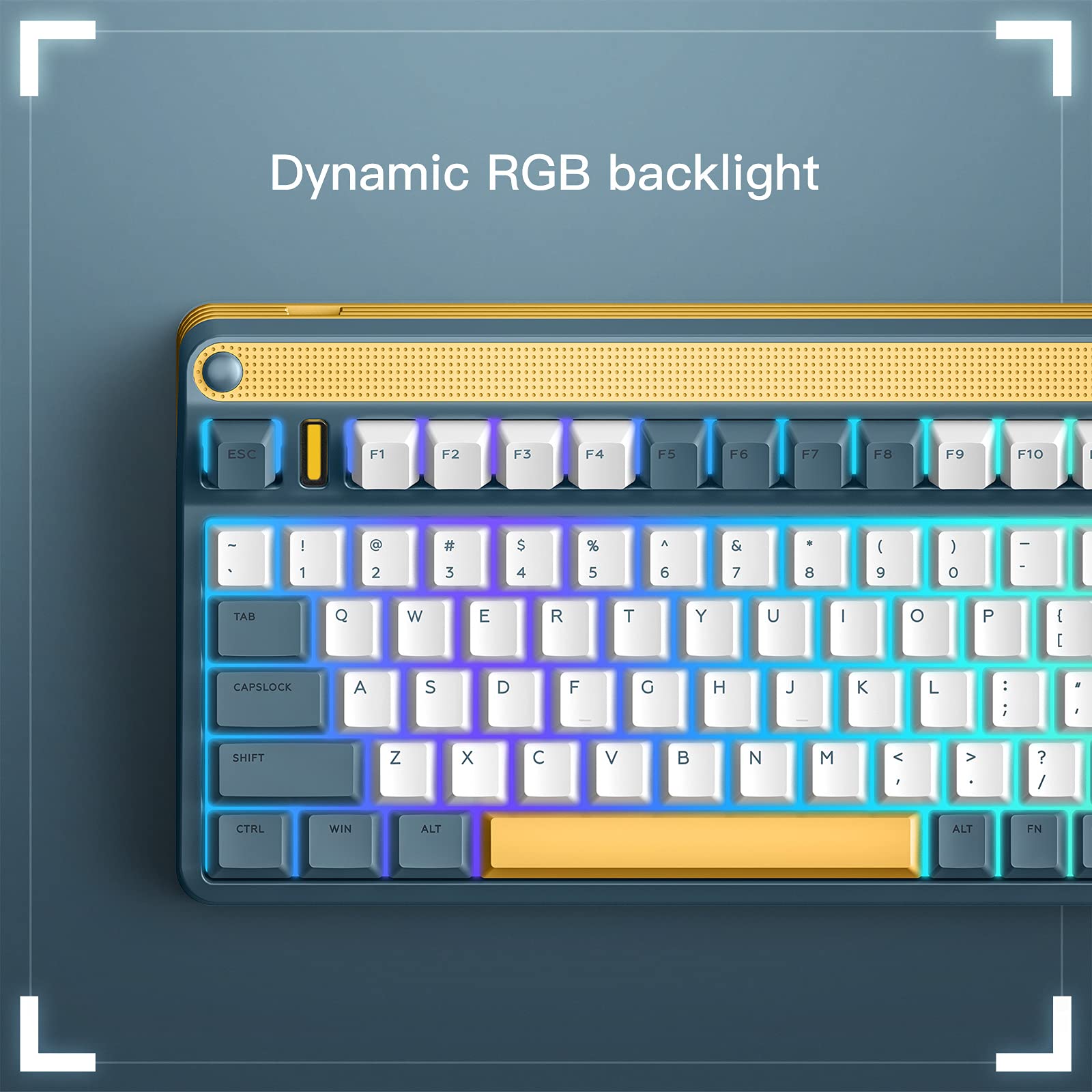 iQunix A80 Gaming Keyboard, 2.4G Wireless Mechanical Keyboard with Cherry MX Red Switch, Compact 83 Keys RGB LED Backlit Hot Swappable Keyboard for Windows/Mac/Android/iOS