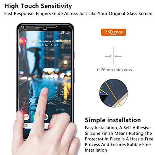For Google Pixel 2 XL Screen Protector Tempered Glass - [2 Pack] HD Ultra Thin Screen Protector for Google Pixel 2XL [Anti-Scratch] [Bubble Free]