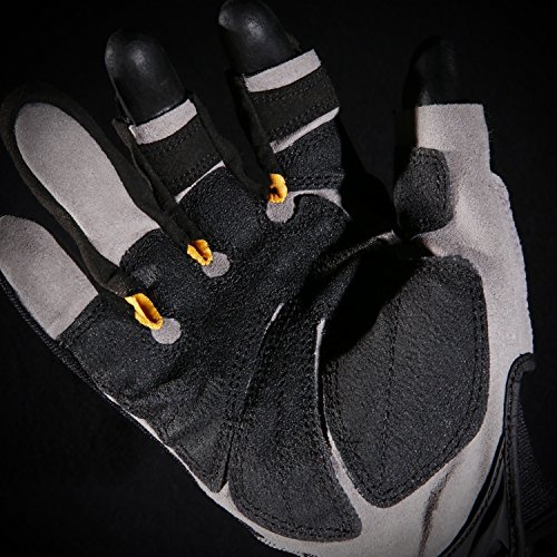 Ironclad Framer; Carpenter Work Gloves, Open Finger Dexterity, Performance Fit, Durable, Machine Washable, (1 Pair), FUG-04-L,Grey/Black