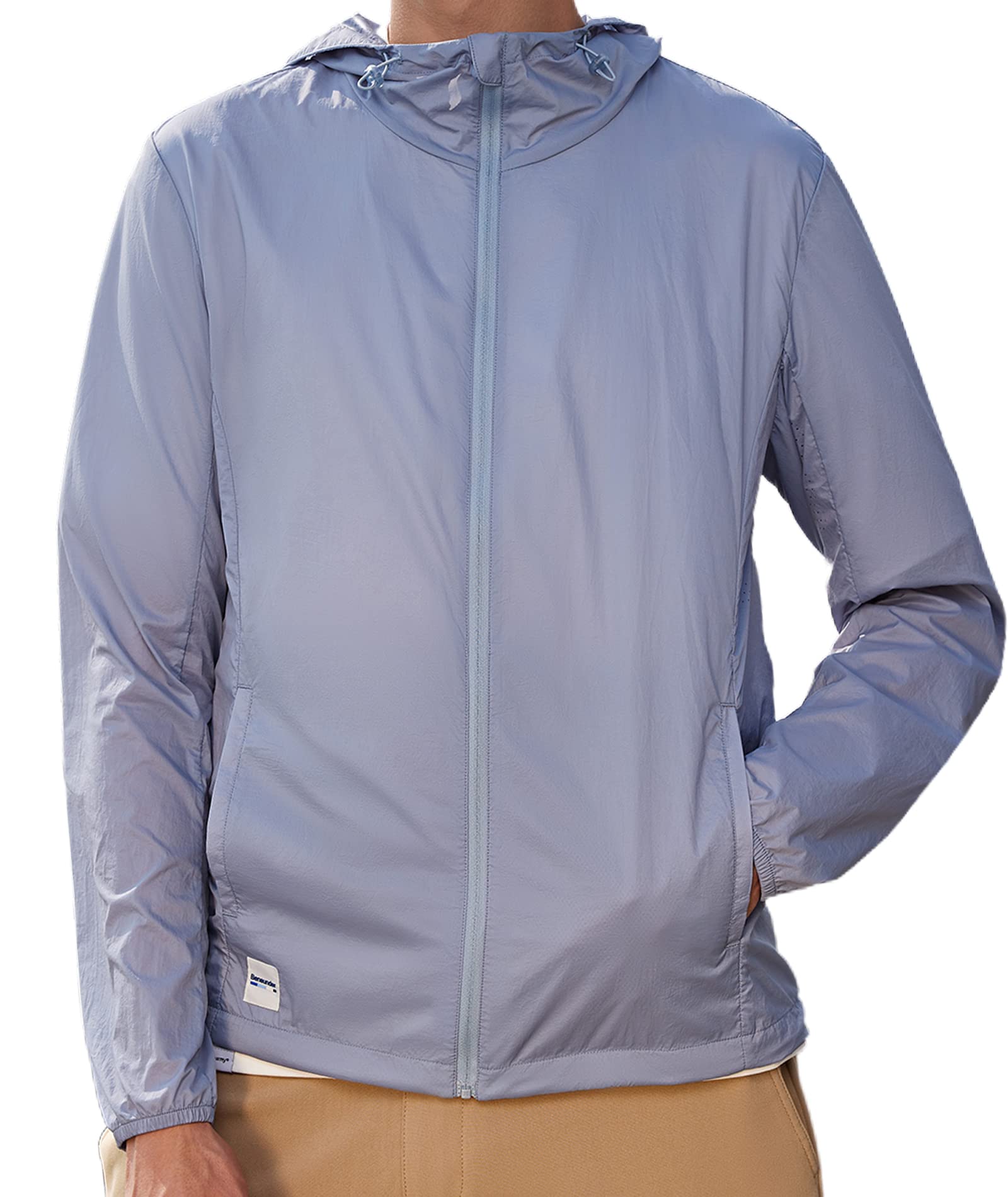 BENEUNDER UPF 50+ Outdoor Jackets Unisex, Full Zip-Up Lightweight Quick-Dry Jacket for Hiking Cycling Water Sports(SkyBlue 170/92A)