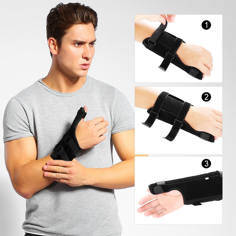 ANGGREK Adjustable Carpal Tunnel Wrist Rest, Breathable Wrist Rest Hand Rest Fracture Ligament Injury Tendon Discomfort Joint Discomfort(Left