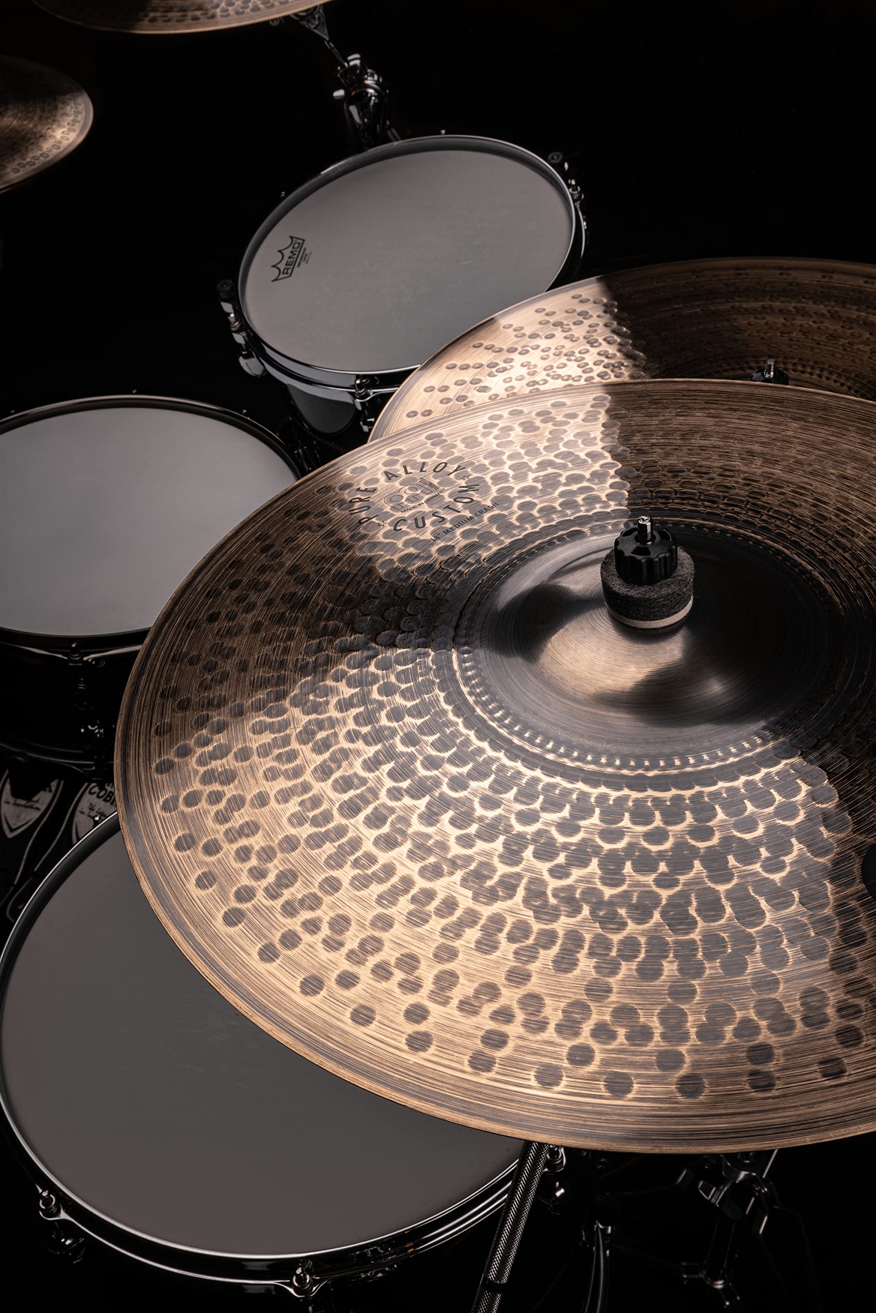 Meinl Cymbals Pure Alloy Custom 18" Medium Crash Cymbal β Made in Germany β Smoked Bronze Finish, 2-Year Warranty (PAC18MC)