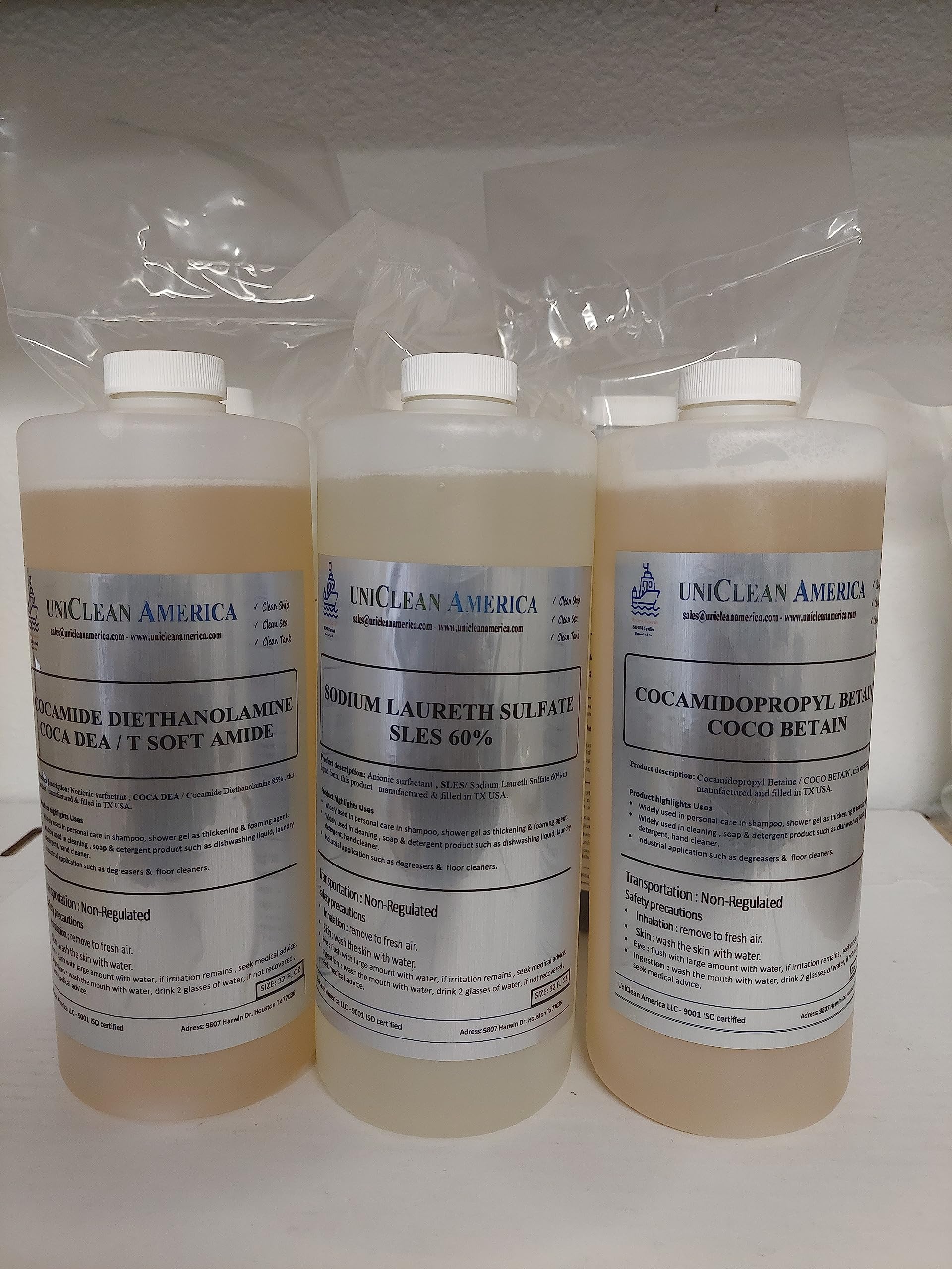 Cocamide Diethanolamine - COCA DEA - Cocamide DEA 85% - UniClean America - USA Made (Size: 16 fl oz)