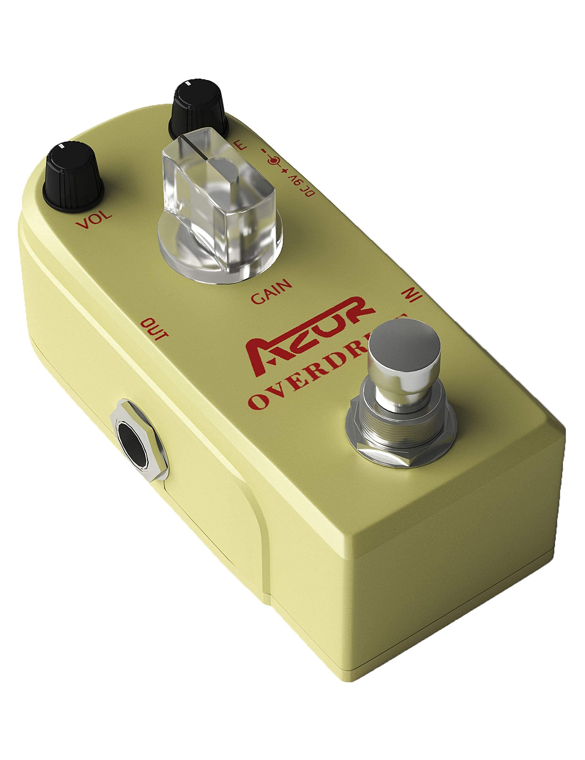 AZOR Pedal Power Adapter with Vintage Overdrive Guitar Effect Pedal Classical Electronic Pedal