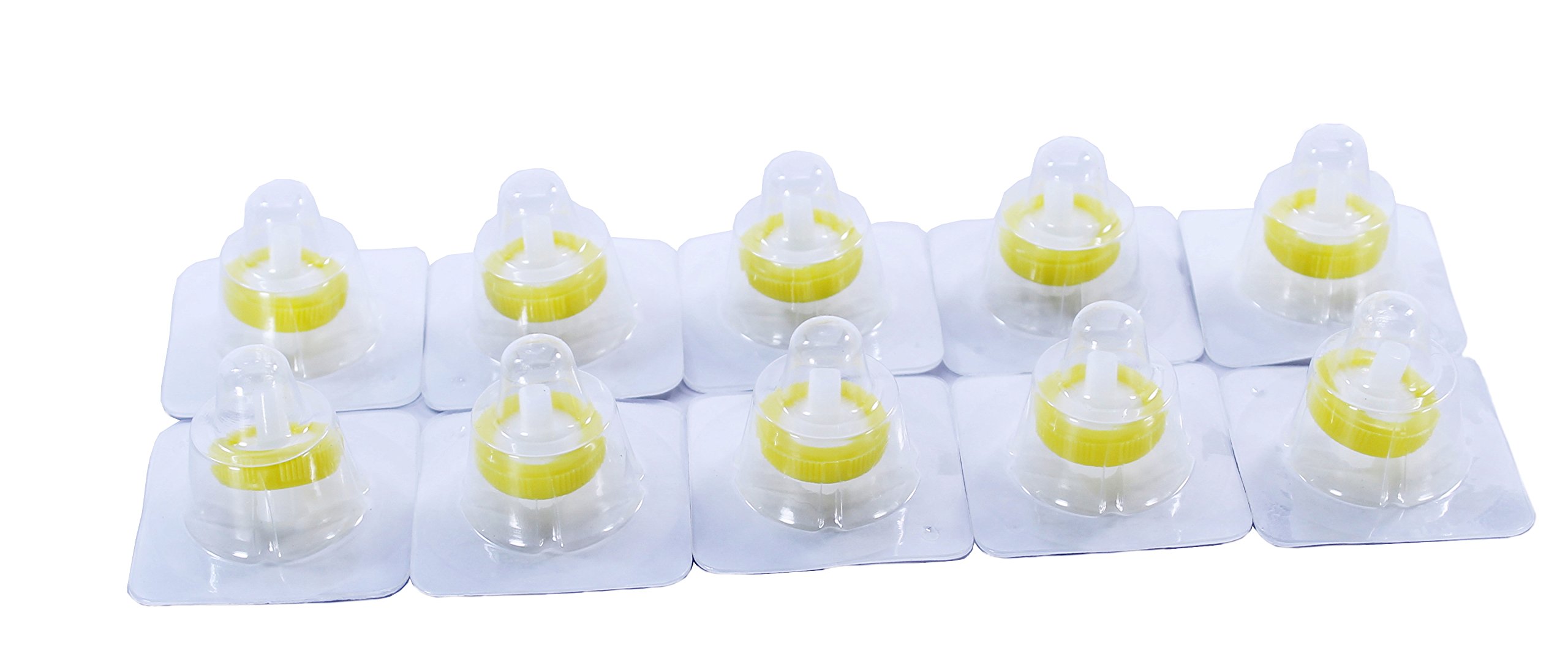 SEOH Syringe Filter Sterile Yellow PVDF Membrane 13mm Diameter 0.2 um Pore Size Pack of 10