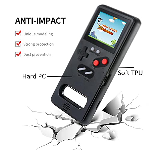 Handheld Game Console Case for Galaxy S21, Samsung S21 Gaming Case with 36 Built-in Games, Color Display Gamboy Case for S21 Red