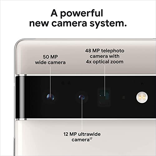 Google Pixel 6 Pro - 5G Android Phone - Unlocked Smartphone with Advanced Pixel Camera and Telephoto Lens - 256GB - Cloudy White
