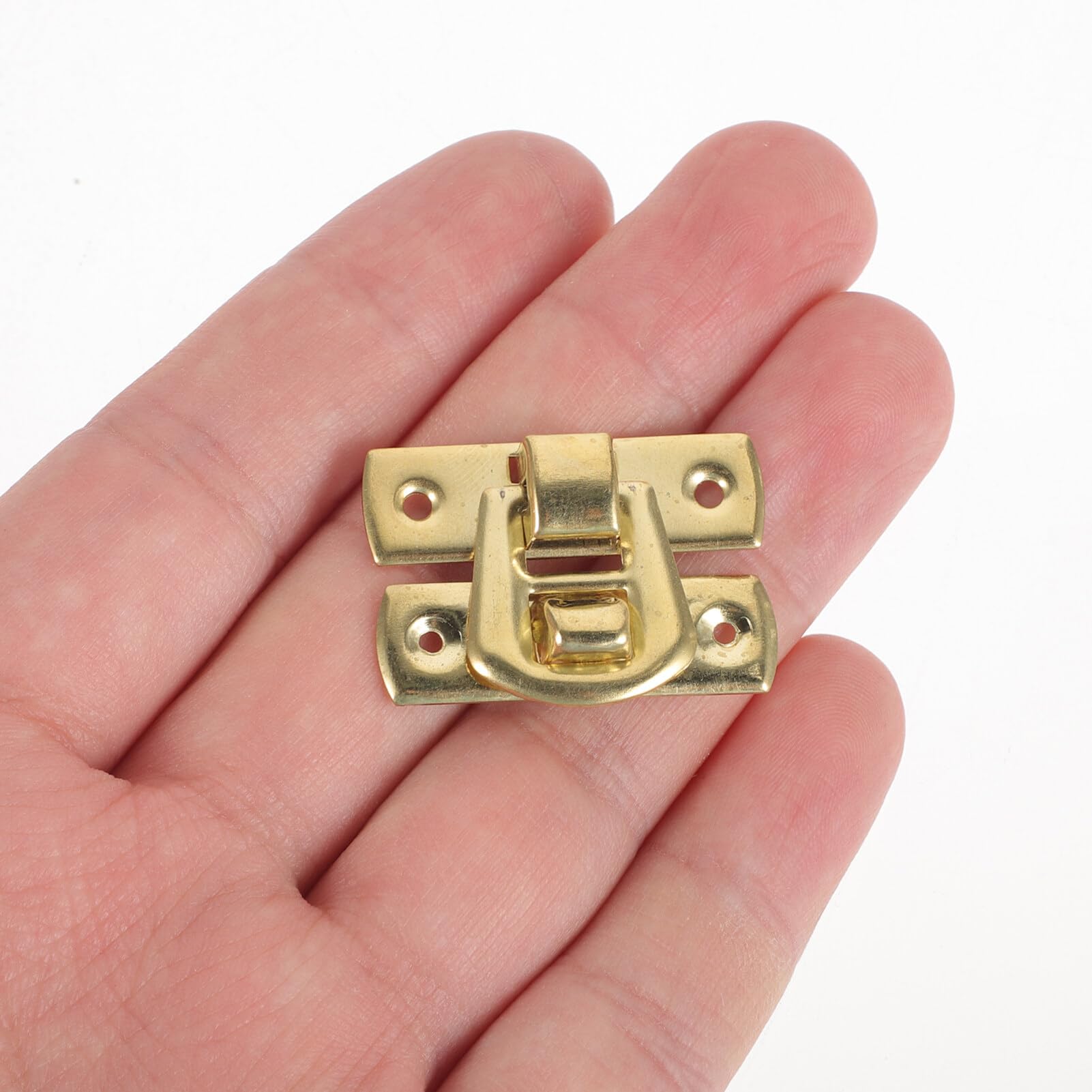 Angoily Box Latch 10pcs Antique Latch Hasps 3x2cm Wooden Box Bucklelock Mini Box Hinges Decorative Lock Buckle for Jewelry Wooden Box and DIY Crafts Secure Hasp Latch