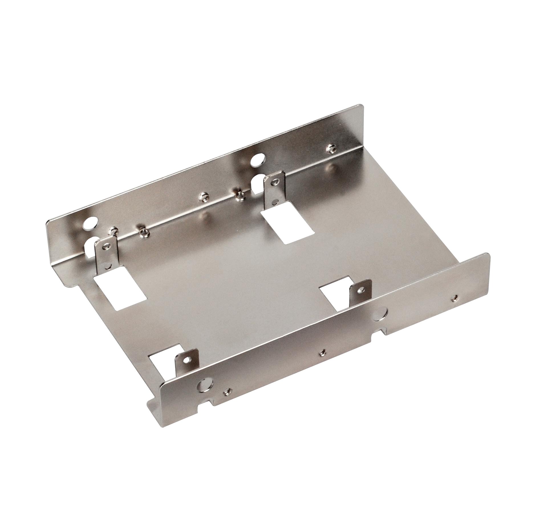 SilverStone SDP08 3.5" to 2.5" Bay Converter, Nickel-coated finish, SST-SDP08