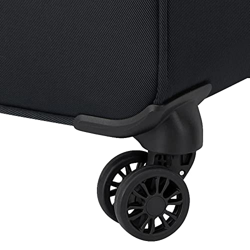 DELSEY Paris Sky Max 2.0 Softside Expandable Luggage with Spinner Wheels, Black, Carry-on 21 Inch