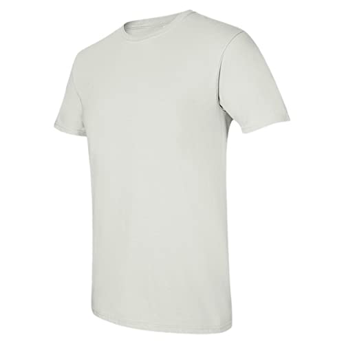 Gildan Men's Cotton Stretch T-shirts, Multipack, Artic White (Crew 3-Pack), Small