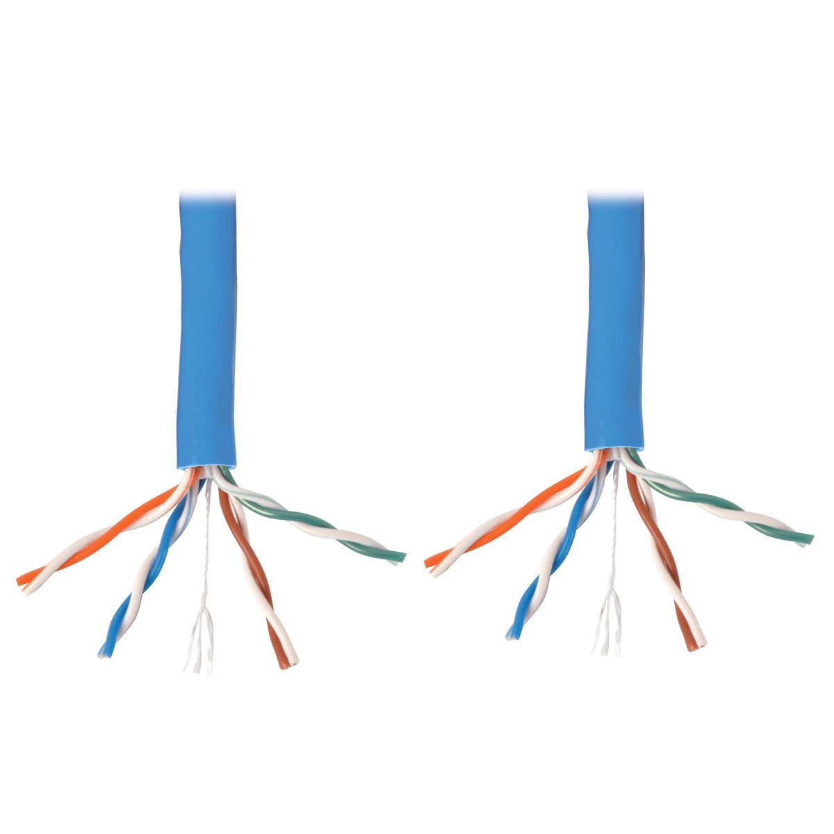 TRIPP LITE Cat6 Bulk Solid-Core Cable, Plenum-Rated PVC (CMP), Gigabit, Blue, 1000' (N224-01K-BL)
