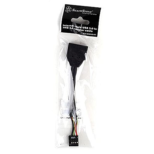 Silverstone Tek Internal 19-Pin USB3.0 to USB2.0 Adapter Cable (G11303050-RT)