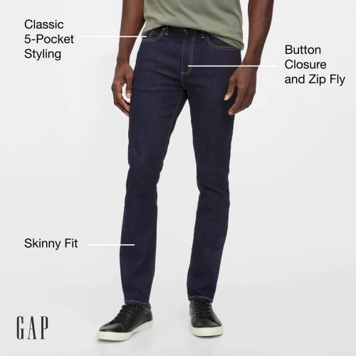 GAP Mens Soft Wear Skinny Fit Jeans, Resin Rinse 063, 34W x 32L US